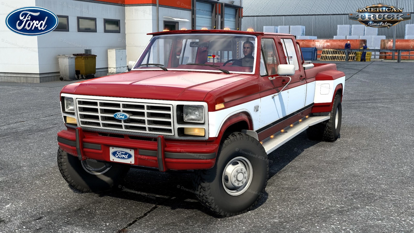 Ford F350 1986 + Gooseneck Trailer v1.2 (1.52.x) for ATS