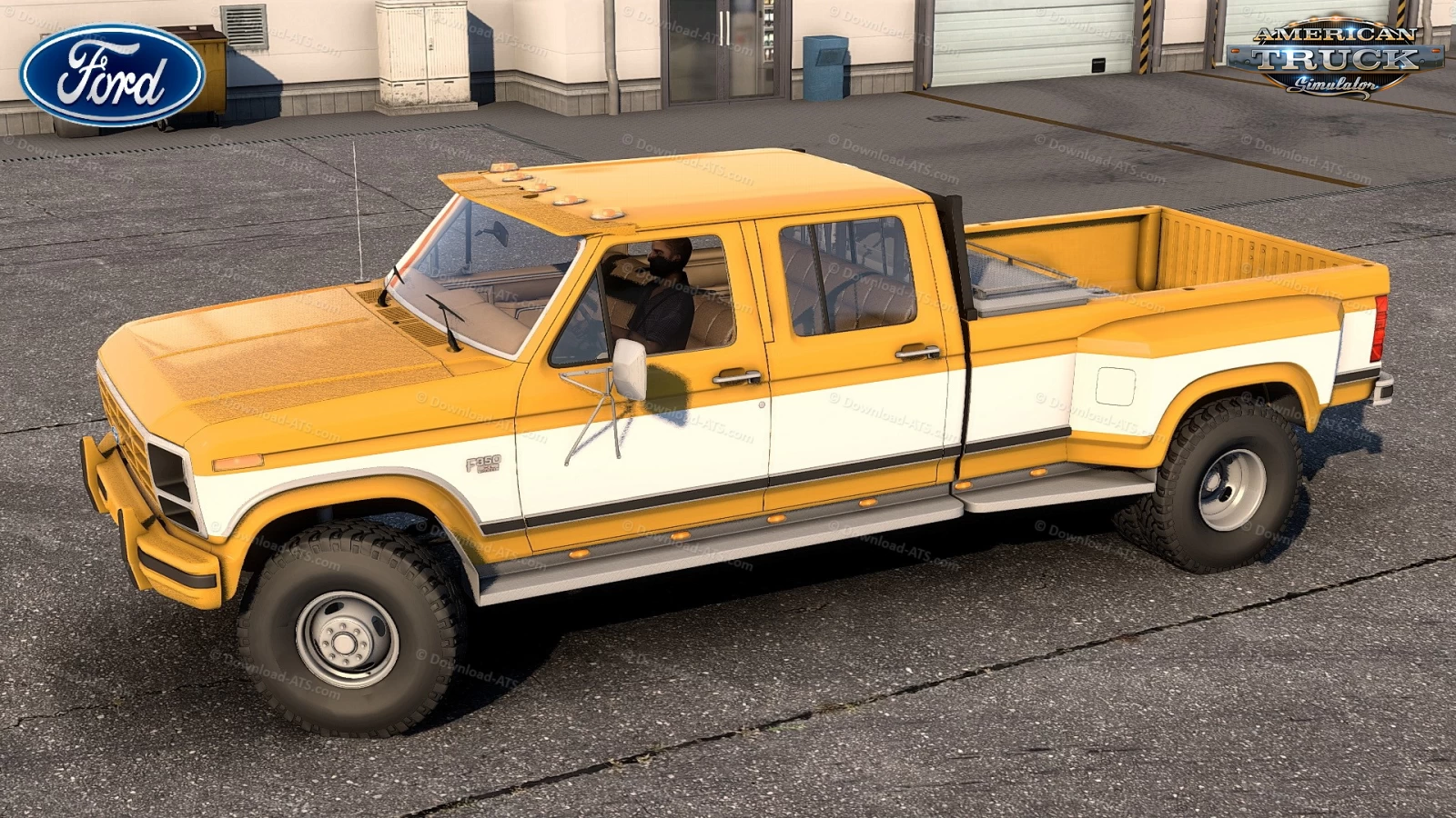 Ford F350 1986 + Gooseneck Trailer v1.2 (1.52.x) for ATS