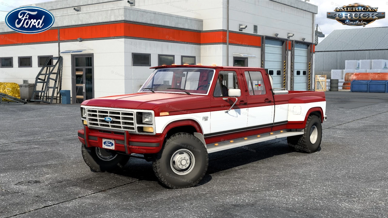 Ford F350 1986 + Gooseneck Trailer v1.2 (1.52.x) for ATS