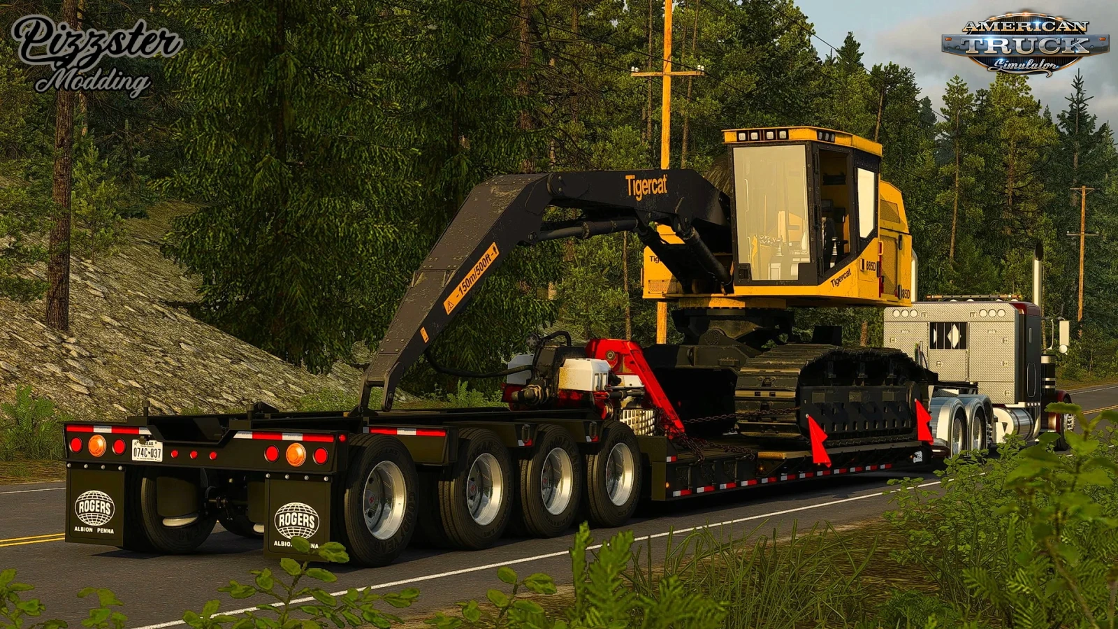 Rogers SP50ton Lowboy Trailer v2.1.5 (1.53.x) for ATS
