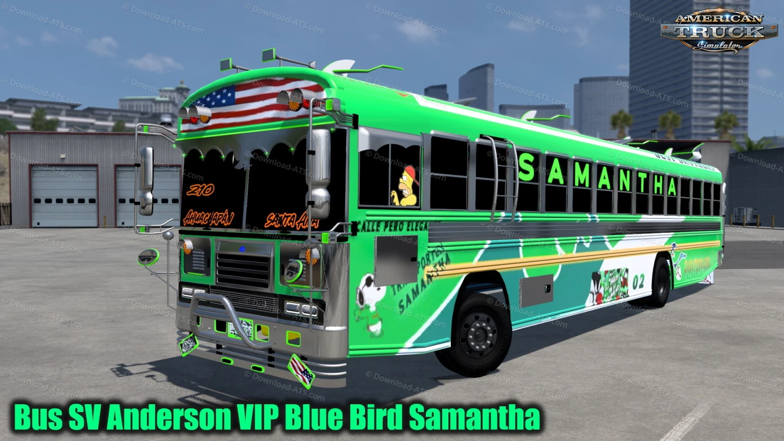 Bus SV Anderson VIP Blue Bird Samantha v1.0 (1.56.x) for ATS